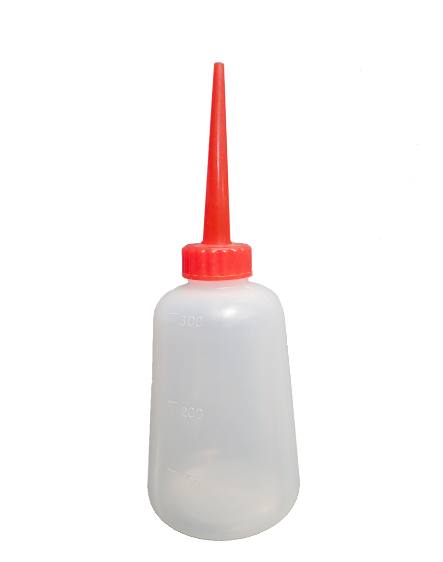 Red Tip Nozzle Plastic Squeeze Water Bottle 300ml